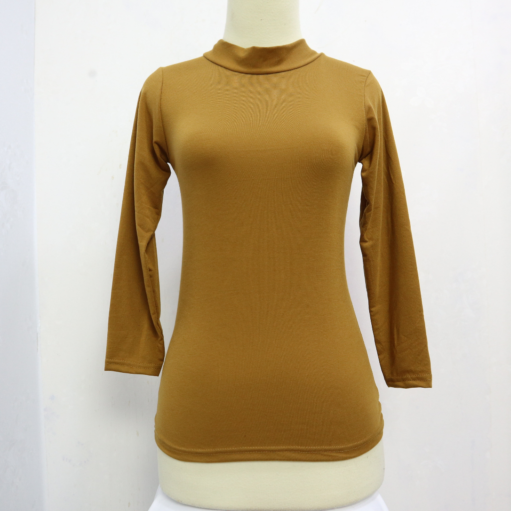 Jual Size M-L-XL-XXL ATASAN KERAH TINGGI WANITA / MANSET KAOS WANITA ...