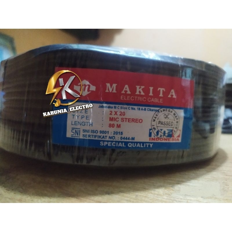 Jual kabel mik stereo makita hitam 80meter | Shopee Indonesia