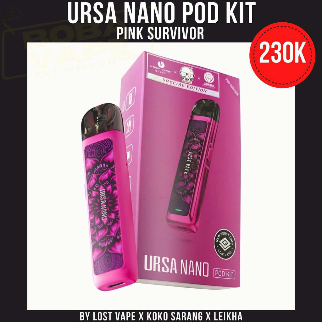 Jual URSA NANO PINK SURVIVOR POD KIT BY LOST VAPE X KOKO SARANG ...