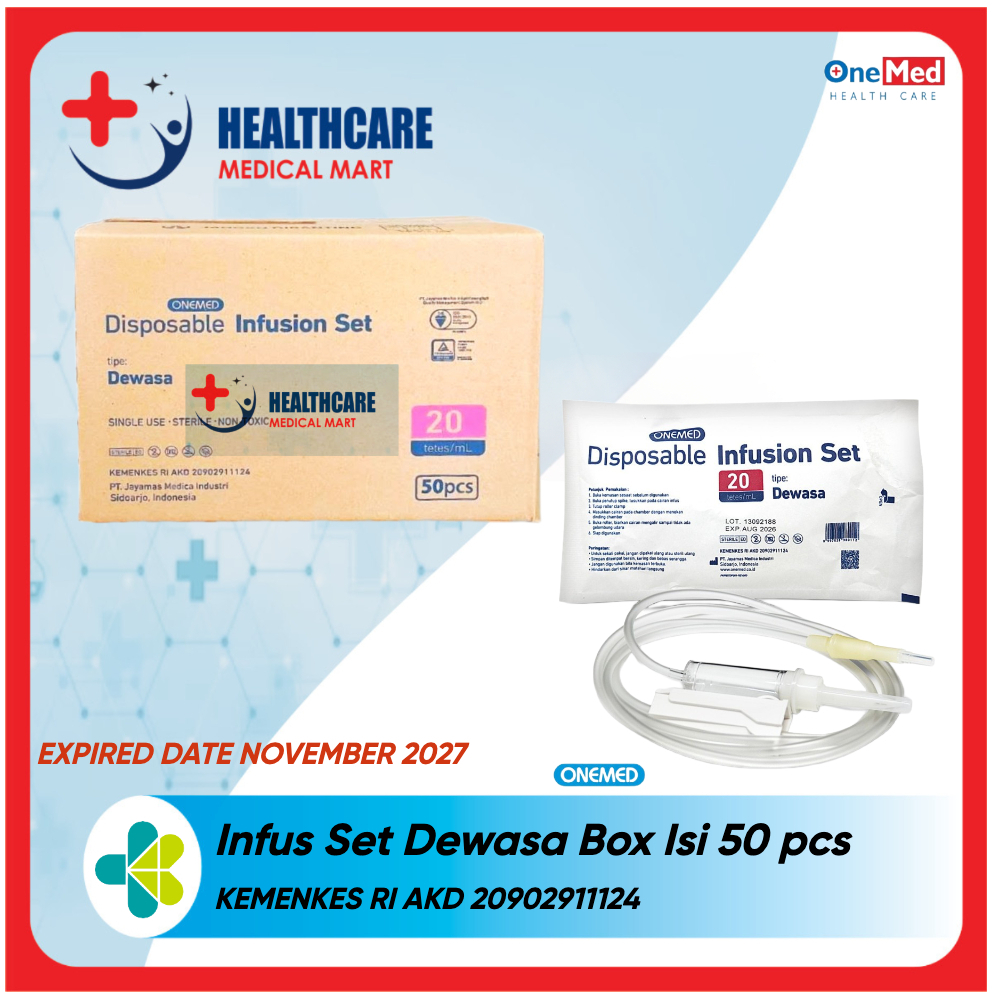 Jual INFUS SET Dewasa Onemed Infus set Dewasa Harga box isi 50 | Shopee ...