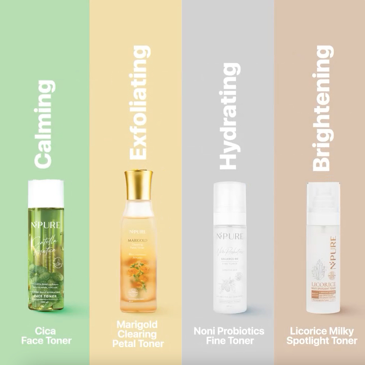 Jual NPURE Toner Series | Penyegar Wajah Noni Licorice CICA Marigold ...