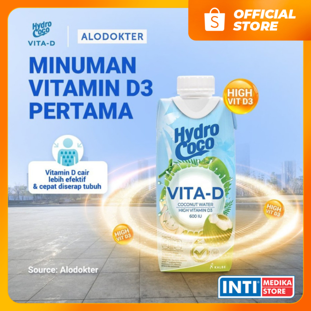 Jual HYDRO COCO - Minuman Air Kelapa VITA D | Vitamin D3 Jaga Imun ...