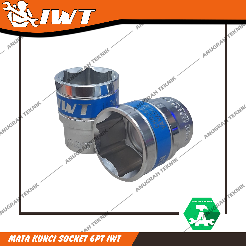 Jual IWT Mata Kunci Socket Sock 6PT 1/2 Inch Semua Ukuran Mata Sok Segi 6 Iwt | Shopee Indonesia