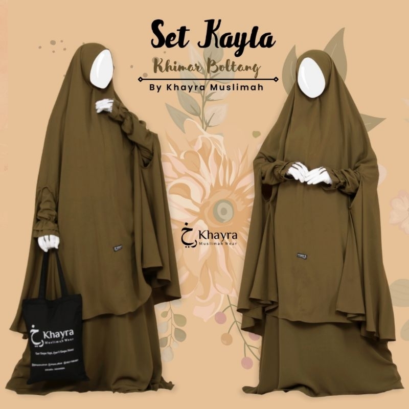Jual SET KAYLA BASIC KHIMAR BOLONG TANGAN BY KHAYRA MUSLIMAH | Shopee ...