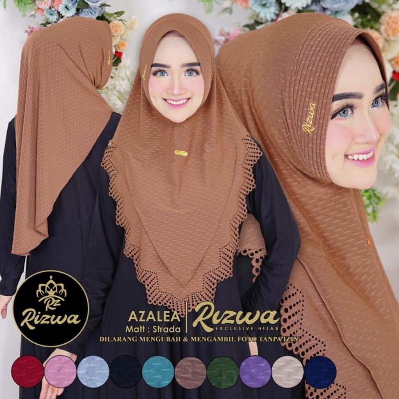 Jual Hijab Jilbab instan jersey Bergo AZALEA LASER Ori RIZWA | Shopee ...