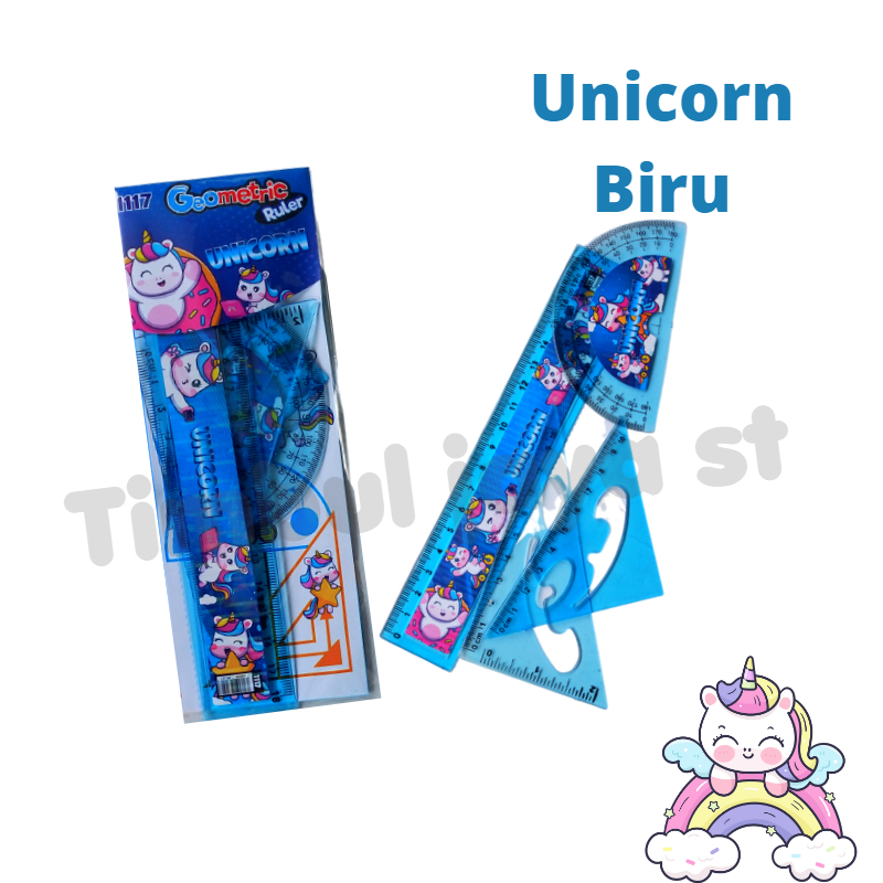 Jual Pengaris set lengkap SD Ruler set geometric Penggaris 1 set lengkap sekolah karakter lucu ...