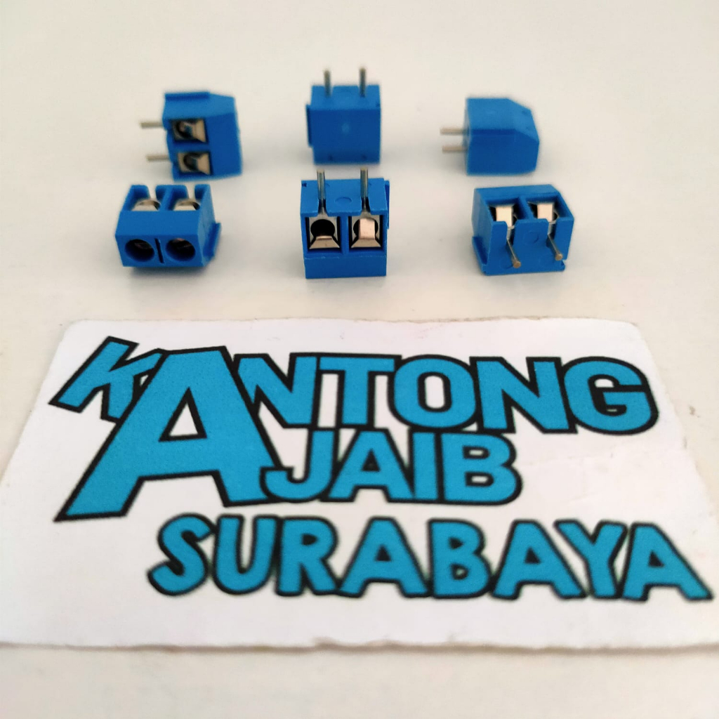 Jual Terminal Blok Biru 2pin Skrup KF 301 Terminal Block Biru 2 Kaki ...