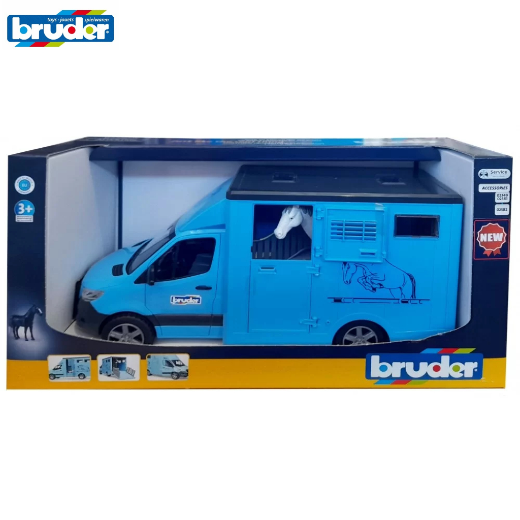 Jual BRUDER 2674 Mercedes-Benz MB Sprinter Animal Transport With Horse ...
