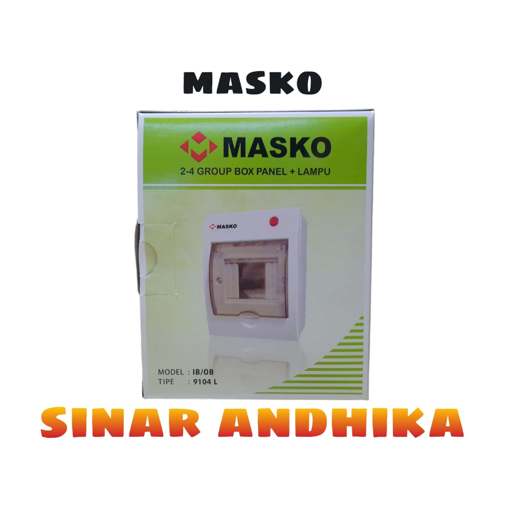 Jual PANEL BOX MCB IB/OB MASKO 2-4 GROUP + LAMPU 9104 L | Shopee Indonesia