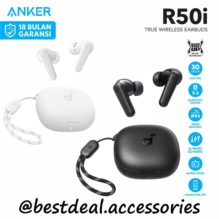 Jual Anker SoundCore R50i TWS True Wireless Earbuds Earphone BASS UP ...