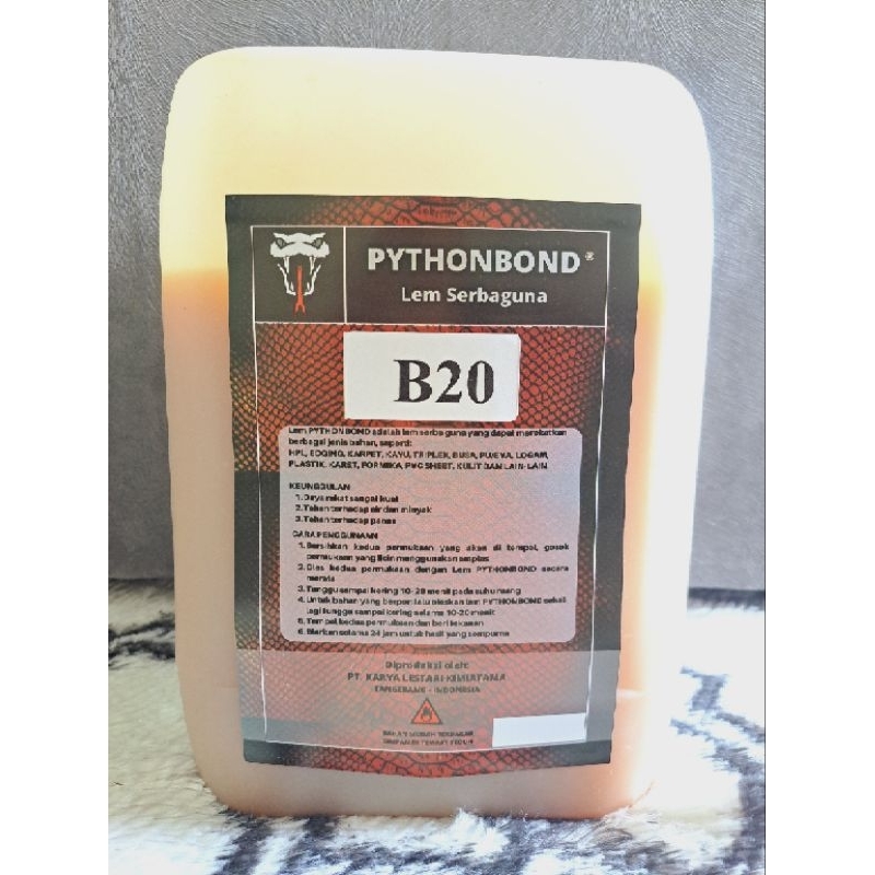 Jual Lem Kuning PYTHONBOND B 20 jerigen isi 8kg | Shopee Indonesia