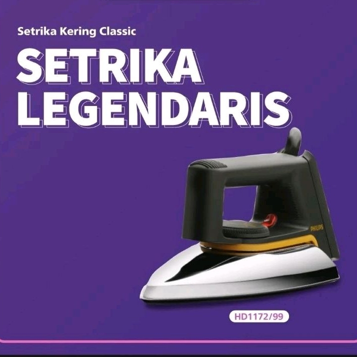 Jual Setrika Philips HD 1172 Classic Dry Iron Classic 350w | Shopee ...