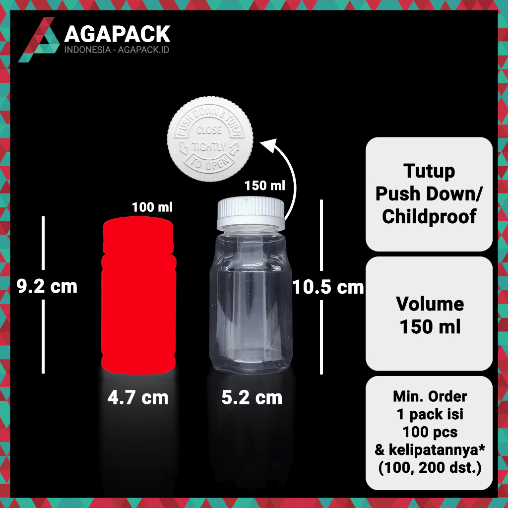 Jual Botol Pro Round 150ml 150 ml Obat Kapsul ProRound Proron Plastik ...