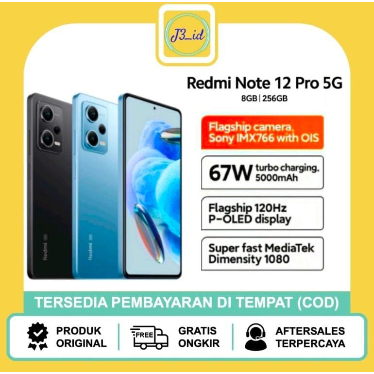 Jual XIAOMI REDMI NOTE 12 PRO 5G 8/256 & NOTE 12 PRO 4G NEW GARANSI ...