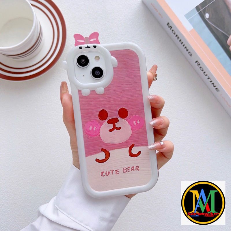 Jual M012 SOFT CASE PITA HAPPY CUTE BEAR PING 3D IPHONE 6 6S 6 Plus 6S Plus 7 8 SE 7 Plus 8 Plus ...
