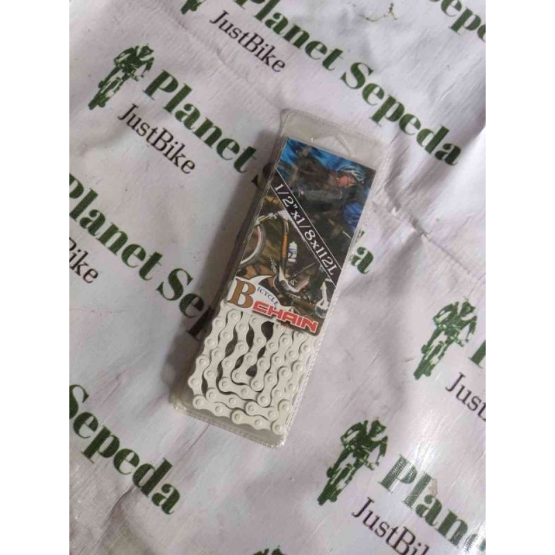 Jual Chain Rantai BCHAIN 410B 112L Fixie BMX Single Speed Putih ...