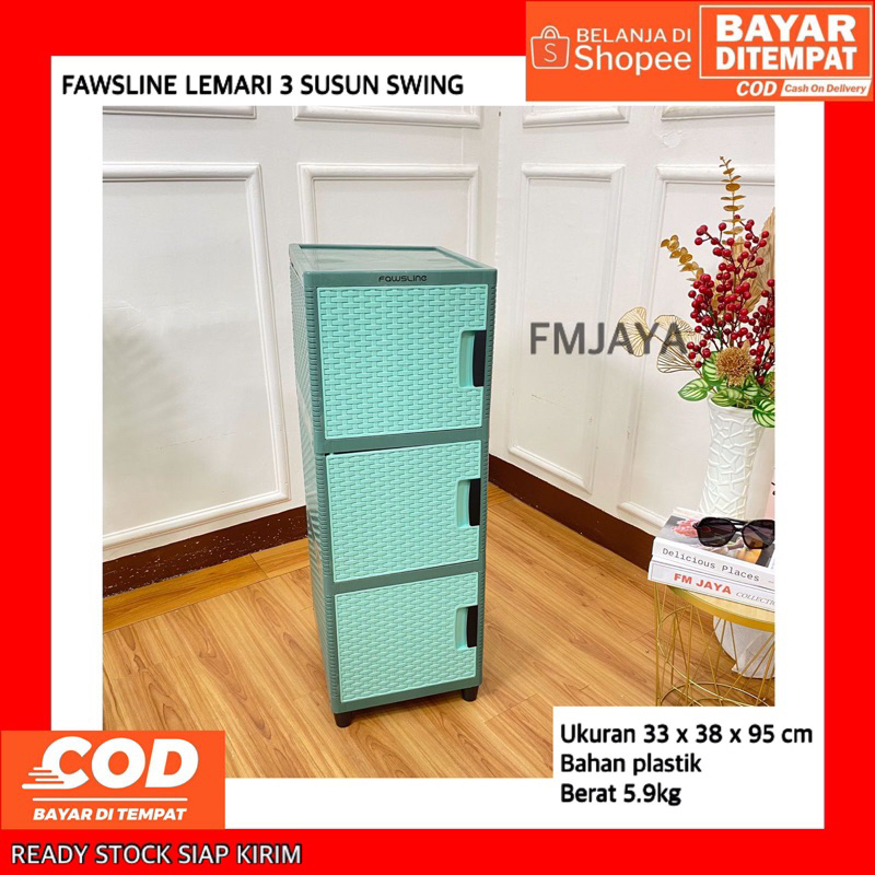 Jual FAWSLINE LEMARI 3 SUSUN SWING || LEMARI 3 SUSUN SERBAGUNA ...
