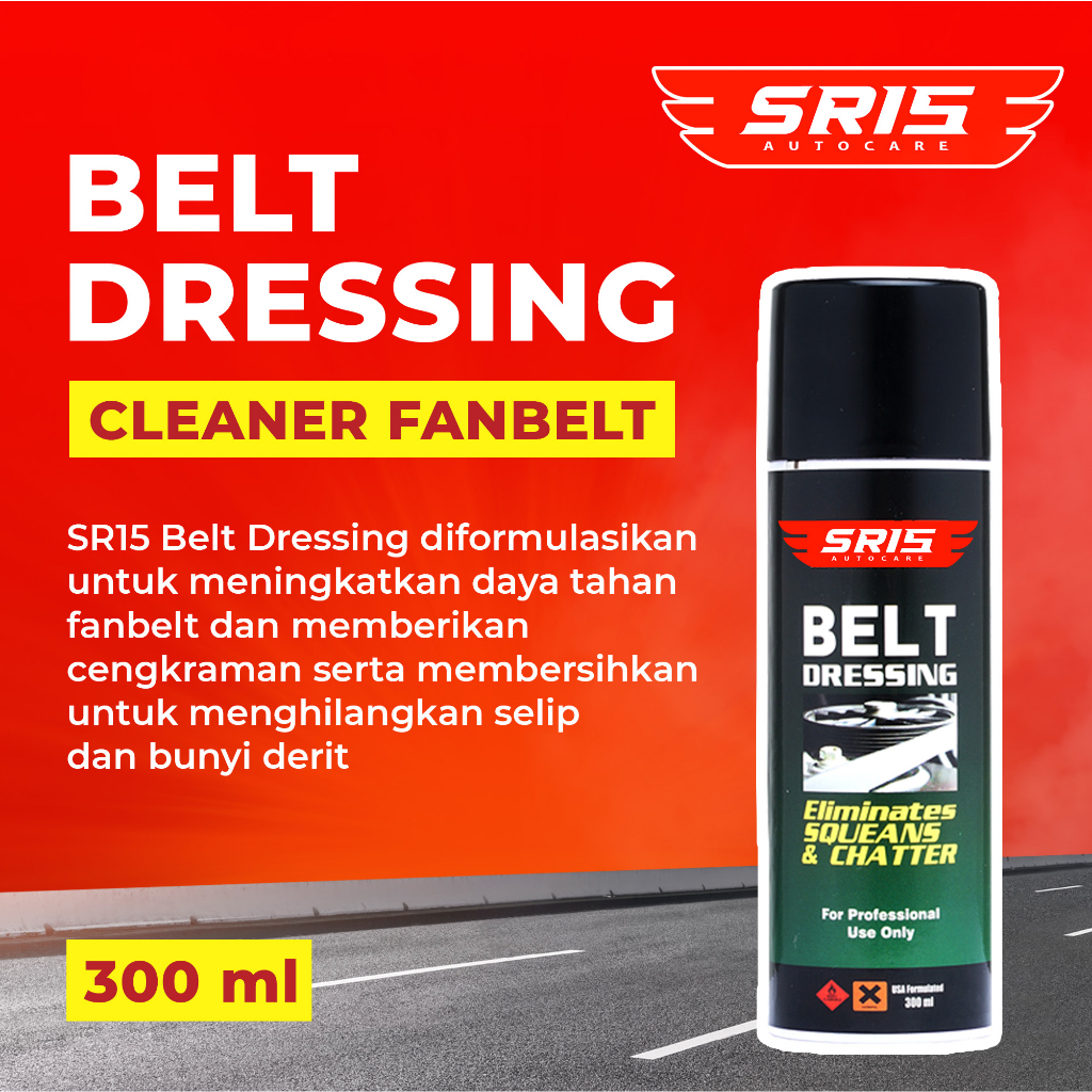 Jual SR15 BELT DRESSING 300ml Pembersih V-Belt Fanbelt Mobil dan Motor ...