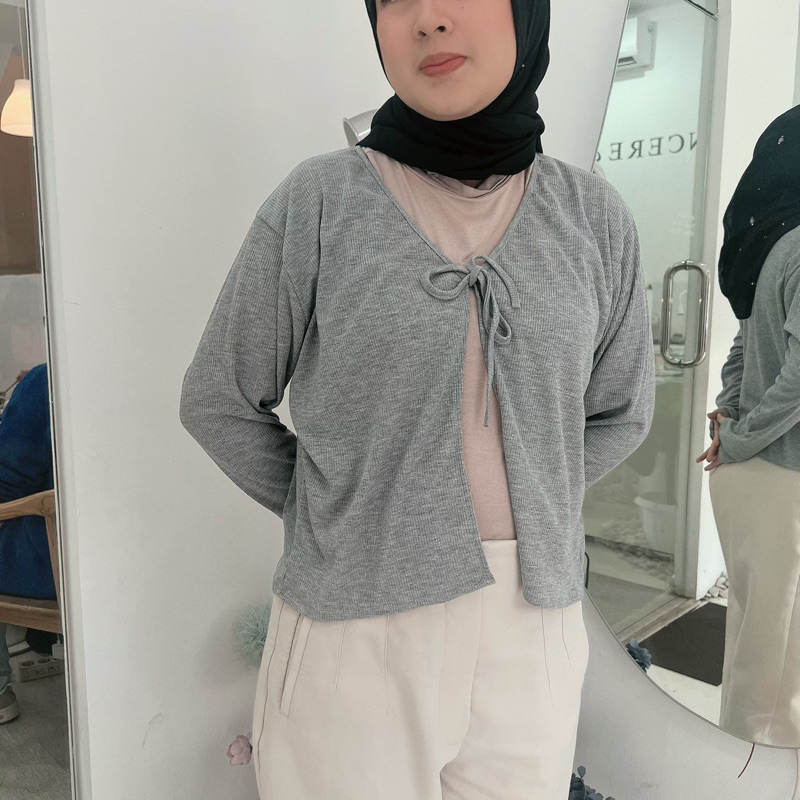 Jual CALLIE RIBBED COTTON CARDIGAN CASUAL NEW COLOUR “monola series ...