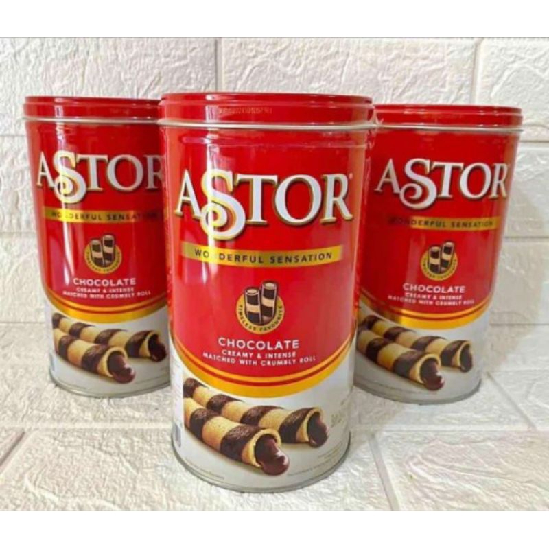 Jual WAFER ROLL WAFER STIK MERK ASTOR DOUBLE COKLAT MAYORA 330gr ...