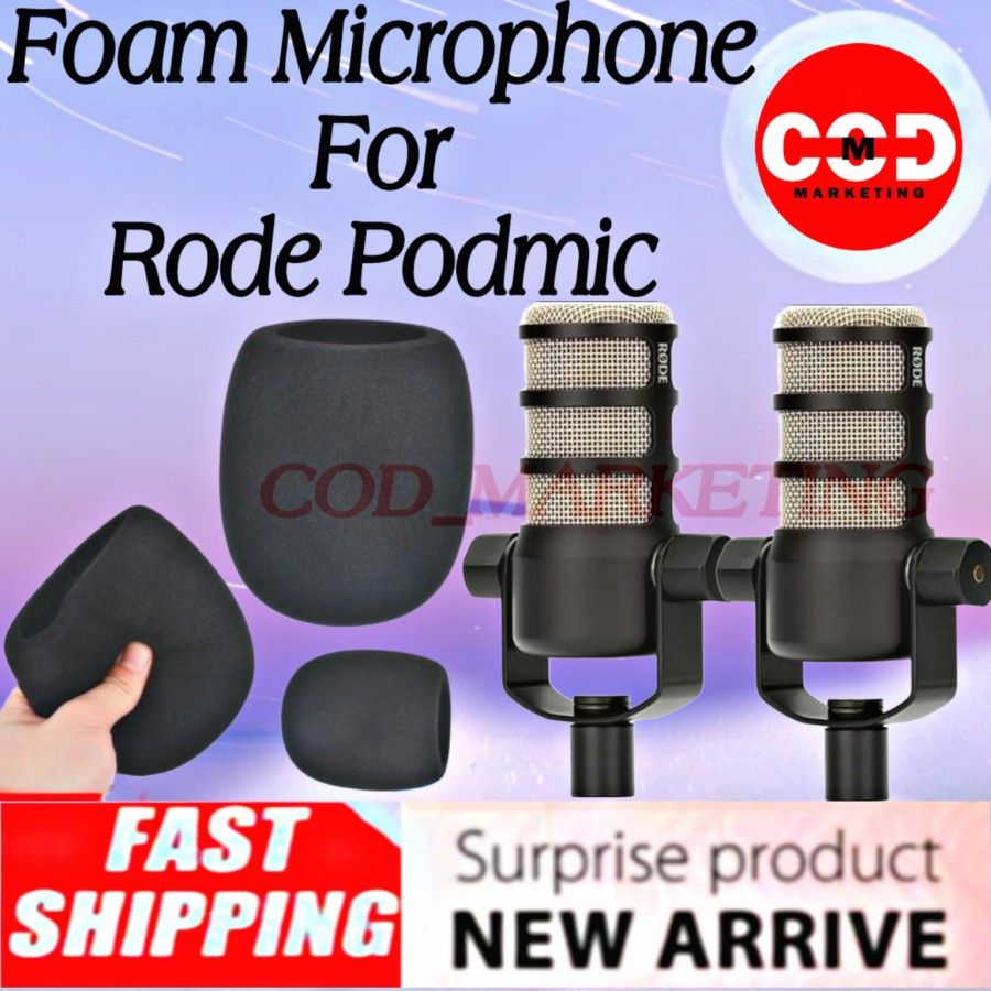 Jual Foam Microphone Rode Podmic / Busa Mic Windshield Studio Rode ...