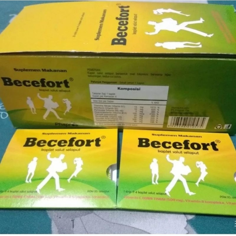 Jual Vitamin Becefort per Strip isi 4 tablet | Shopee Indonesia