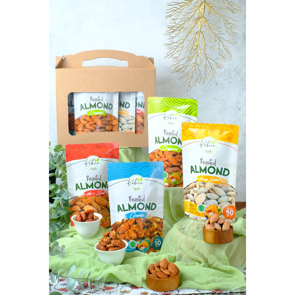 Jual Ruthob Rayan - Almond Panggang Kabira Food Rasa Garlic Original ...