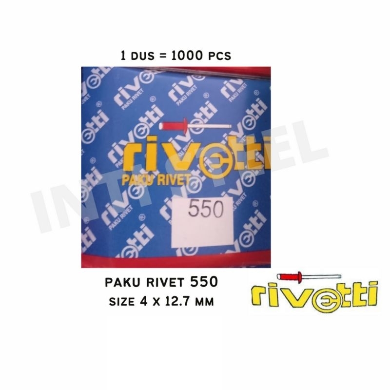 Jual Paku Rivet 550 Riveti Rivetti 550 harga 1000 pcs - Paku Rivet 4mm ...