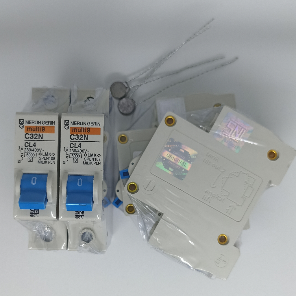 Jual mcb modif plus segel timah merlin gerin 2 amper 4 amper mcb listrik cl 2 cl 4 kuat beban ...