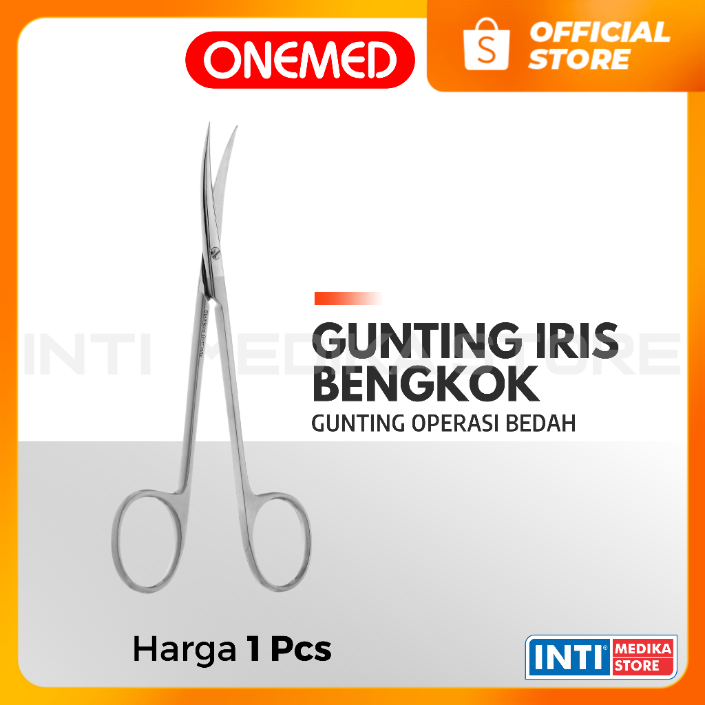 Jual ONEMED - Gunting Iris Lurus / Bengkok | Gunting Operasi Bedah One ...