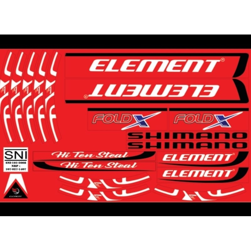 Jual stiker sepeda lipat element gold mengkilap anti air | Shopee Indonesia