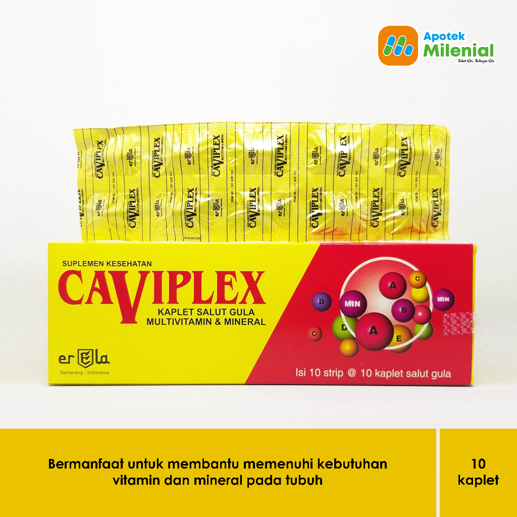 Jual Caviplex Strip isi 10 Kaplet Multivitamin dan Mineral | Shopee ...