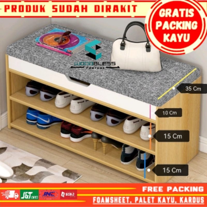 Jual RAK SEPATU/SENDAL MODEL BANGKU BUSA MINIMALIS DAN RAK PENYIMPANAN ...