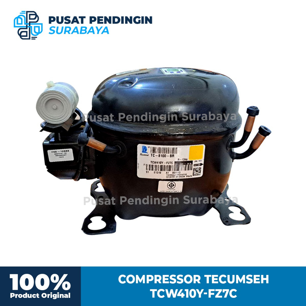 Jual COMPRESSOR TECUMSEH TCW410Y 1/3PK R134 - KOMPRESOR FREEZER KULKAS ...