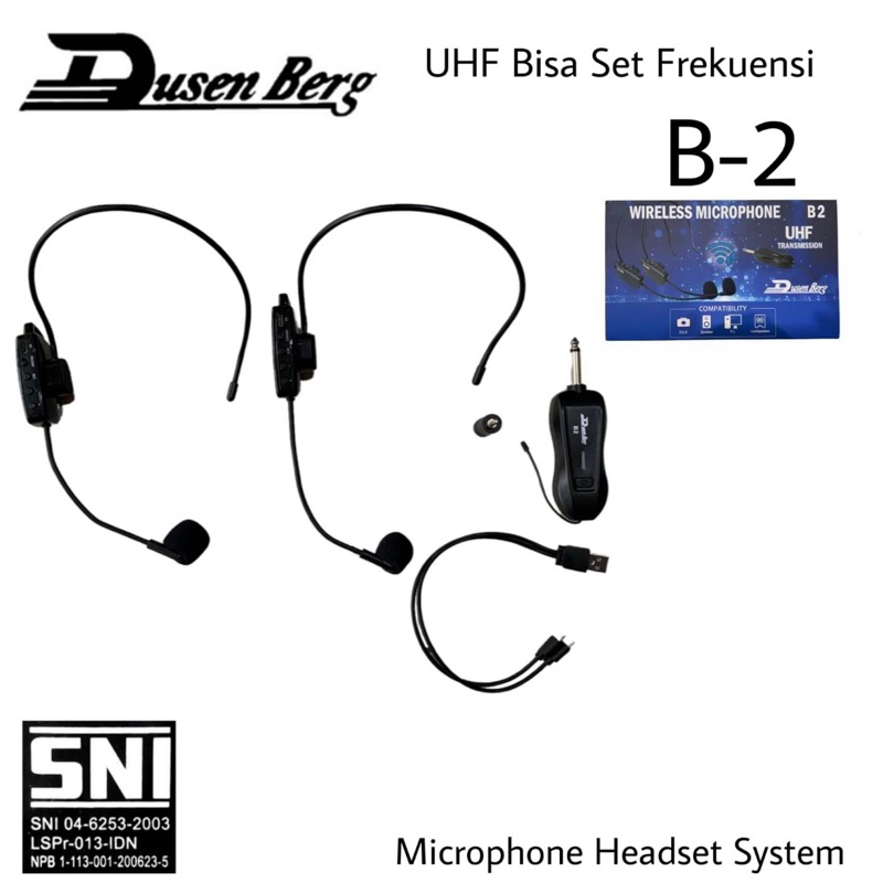Jual Mic Wireless Bando Dusenberg B2 Original DUSEN BERG B 2 Headset ...