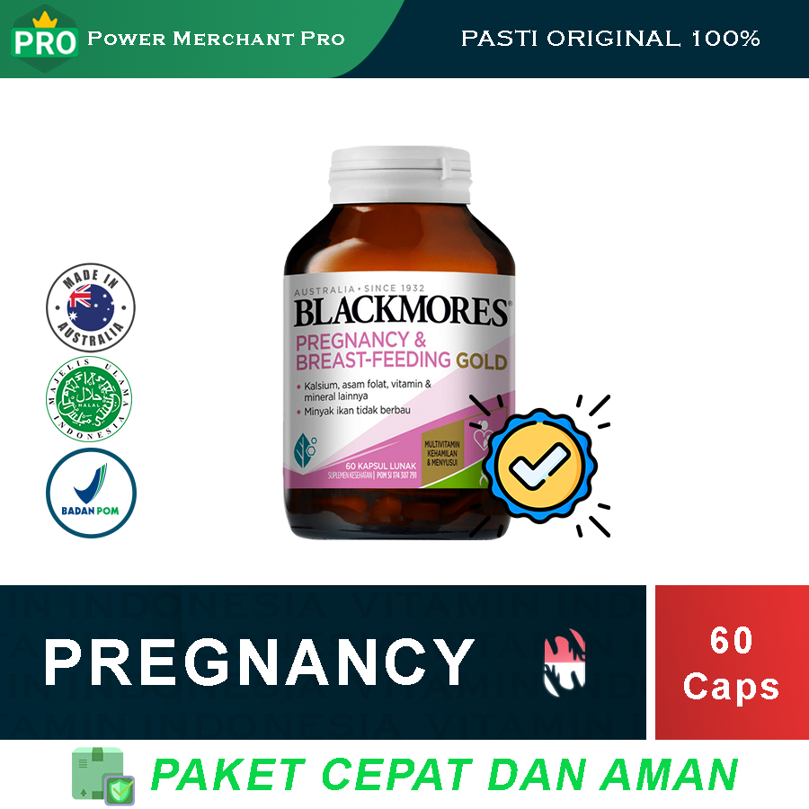 Jual Blackmores Pregnancy and Breast Feeding GOLD isi 60 Kapsul ...