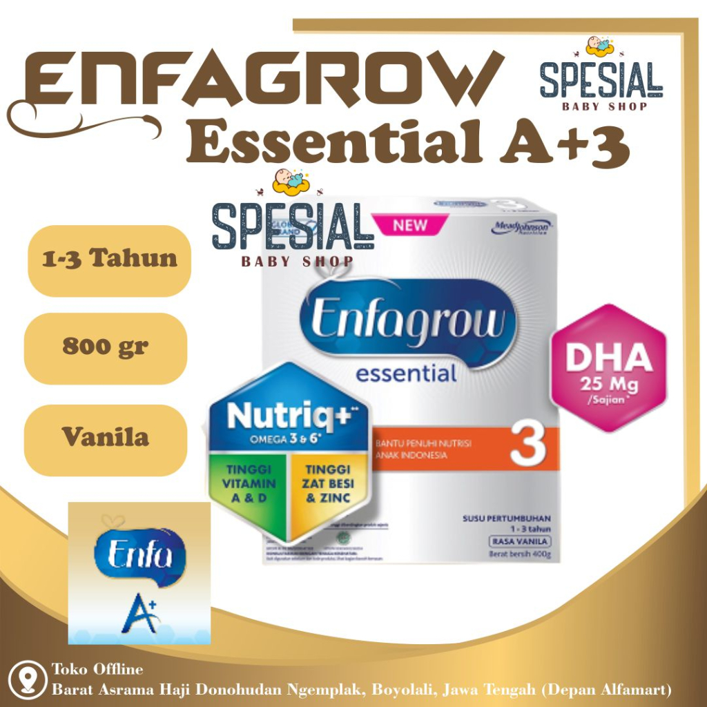 Jual ENFAGROW ESSENTIAL 3(1-3TH) 800GR 400gr Enfagrow essential 4 ...