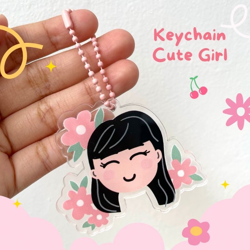 Jual Gantungan Kunci Keychain Cute Girl Shopee Indonesia 