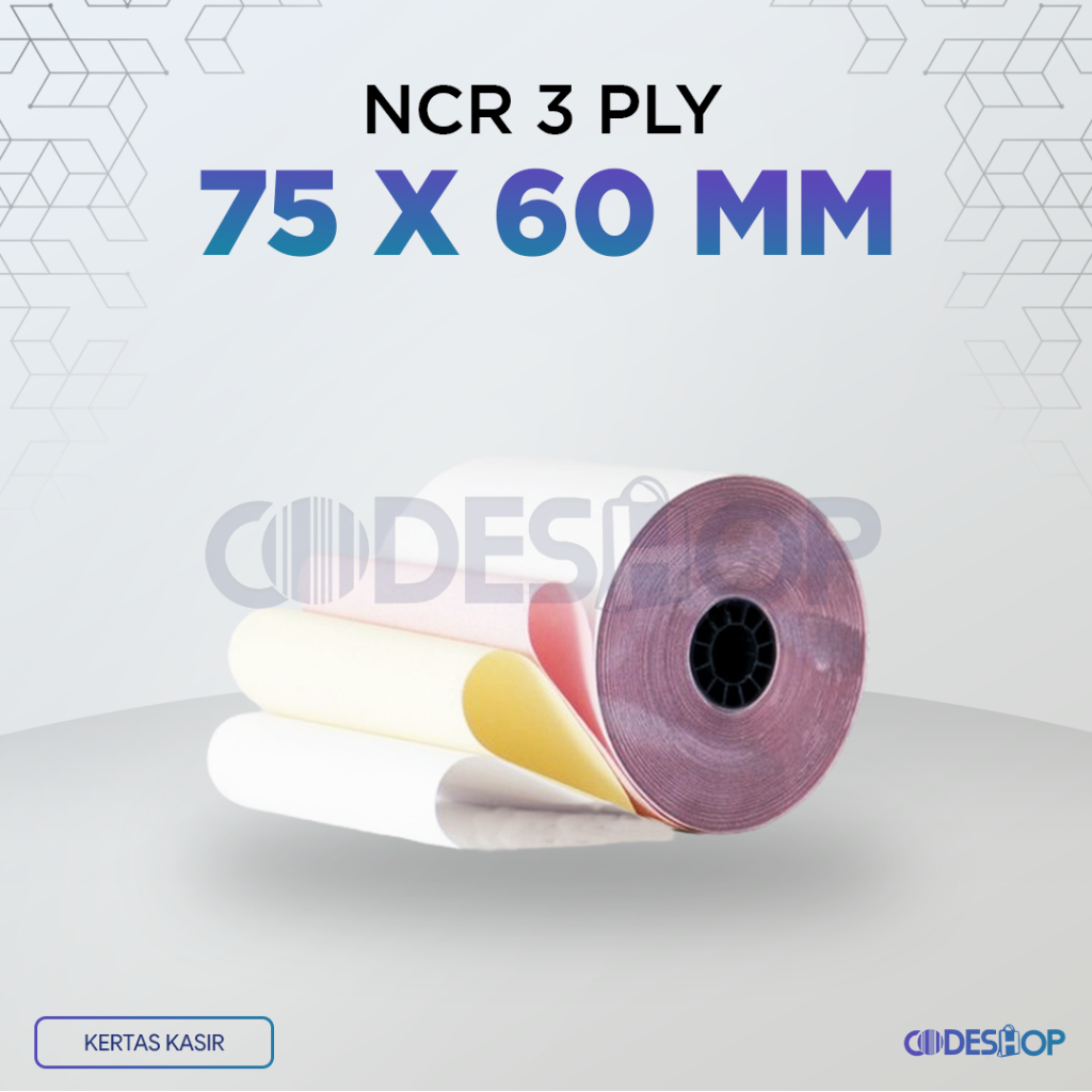 Jual KERTAS STRUK NCR 75 X 60 MM 3 PLY ROLL PRINTER DOT MATRIX EPSON ...