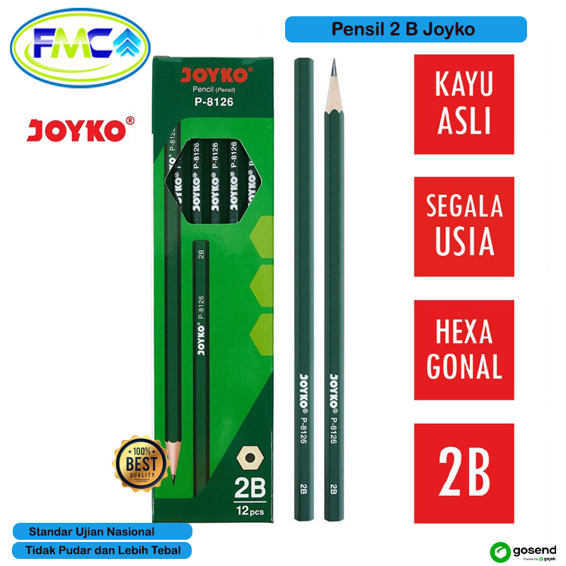 Jual Pensil 2B Joyko Pencil Alat Tulis Ujian Nasional Negara Pensil ...