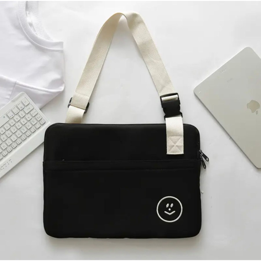 Jual Tas Laptop Selempang Smiley for Macbook Air Pro M1 M2 iPAD Tablet ...