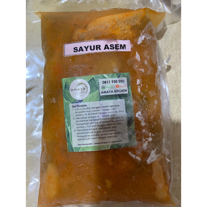 Jual Sayur Asem (Frozen Food) by Amaya Kitchen | Shopee Indonesia