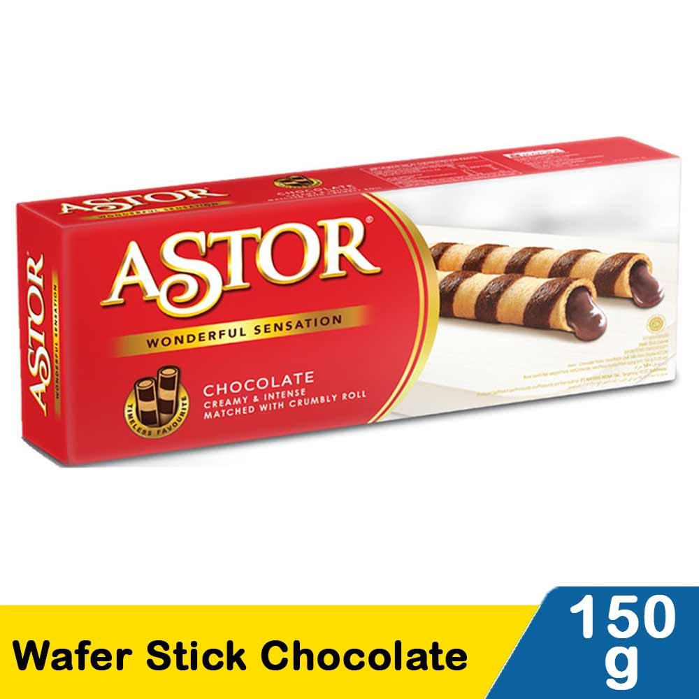 Jual Bimbozone - Astor Wafer Stick Chocolate 150G | Shopee Indonesia
