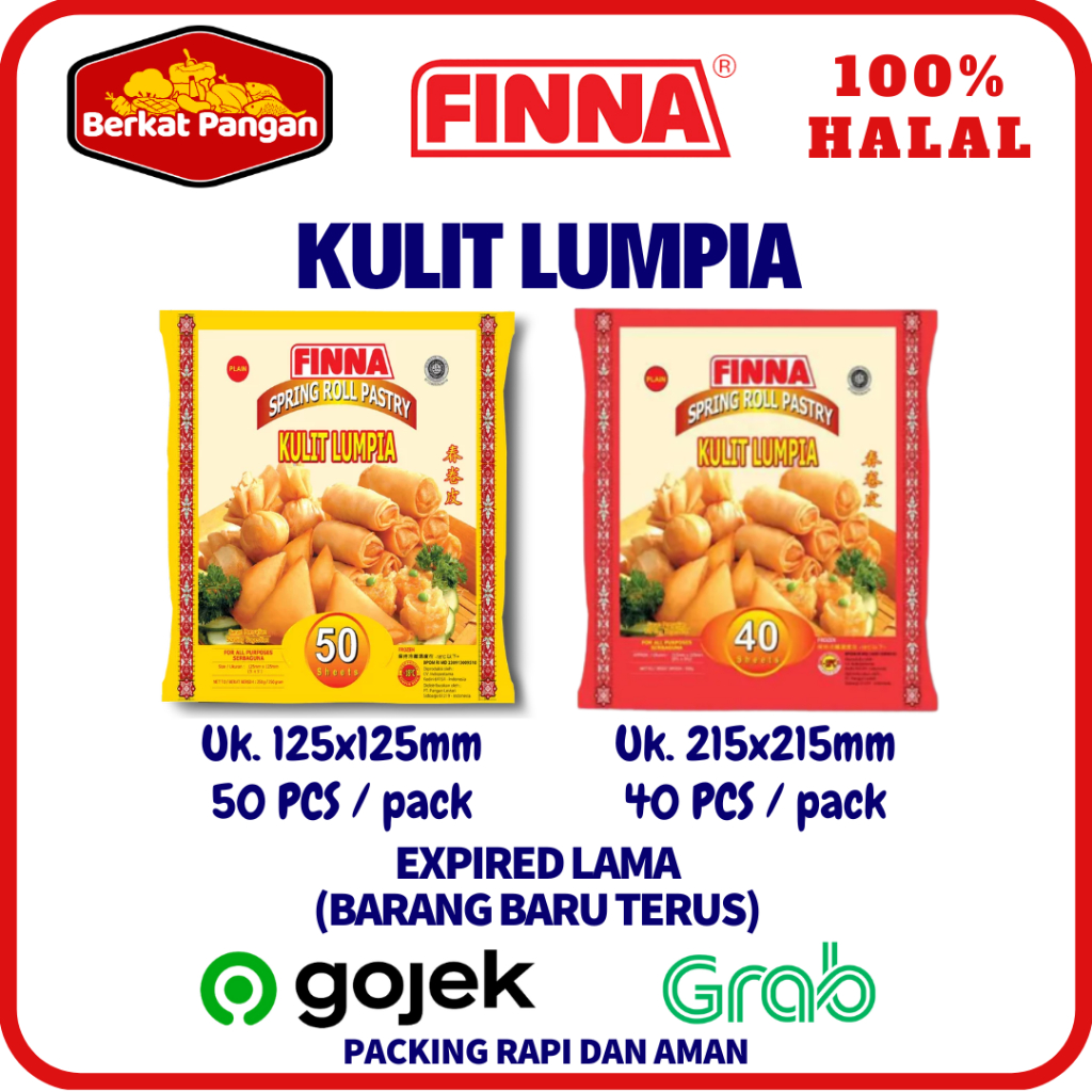 Jual FINNA Kulit Lumpia (Spring Roll Skin) 125 MM ISI 50 LBR / 215 MM ...