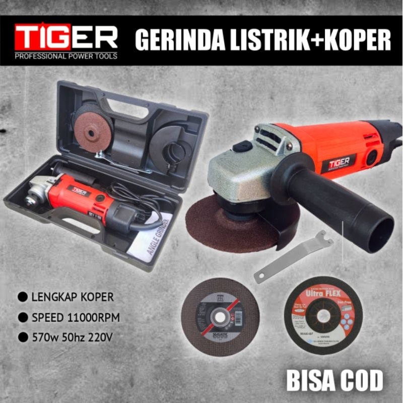 Jual MESIN GERINDA LISTRIK KOPER TIGER K6 MESIN GURINDA SELEPAN 4 INCH ...