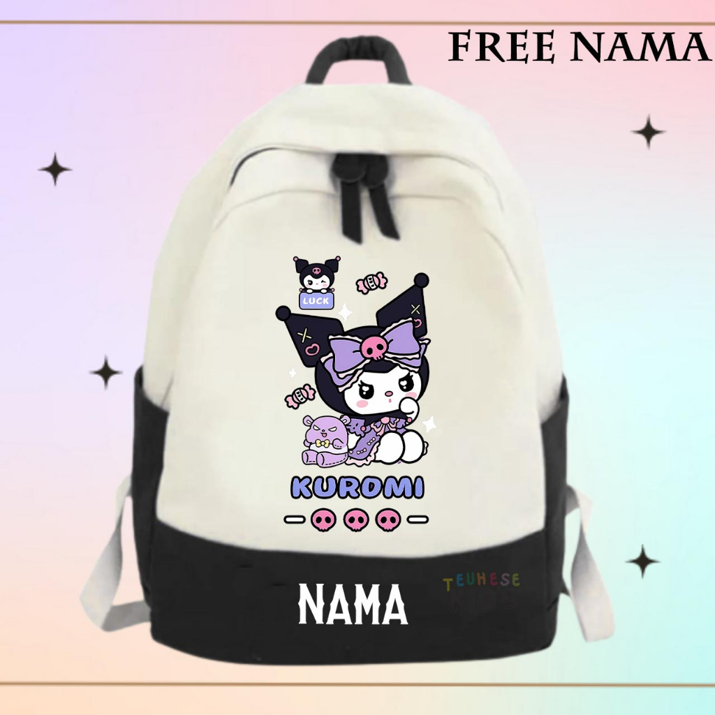 Jual TAS BACKPACK RANSEL ANAK SEKOLAH MOTIF KARAKTER "KUROMI" | Shopee Indonesia