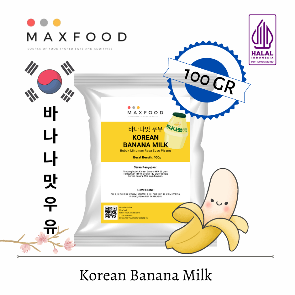 Jual MAXFOOD - Korean Banana Milkshake / Bubuk Minuman Rasa Susu Pisang ...
