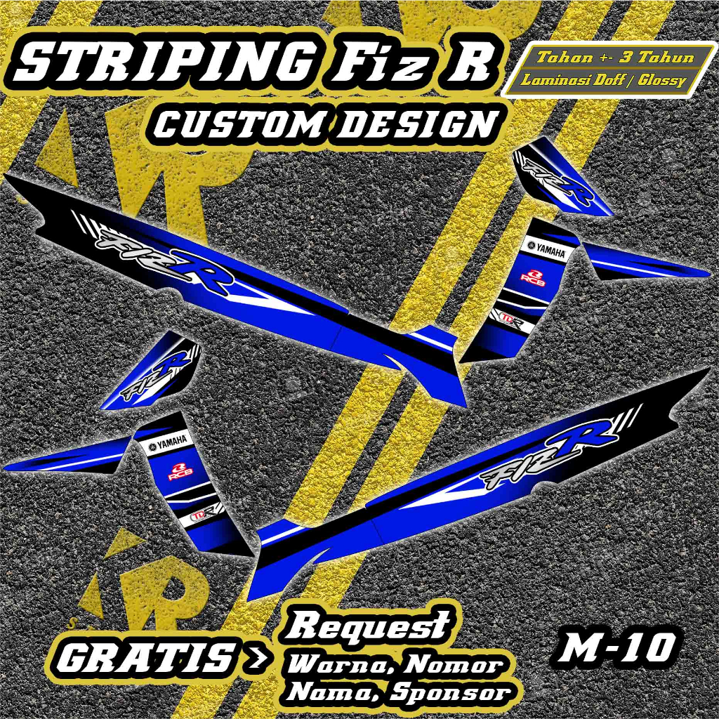 Jual Striping Fiz R / Poswan Custom Desain Stiker Fiz R | lis variasi ...