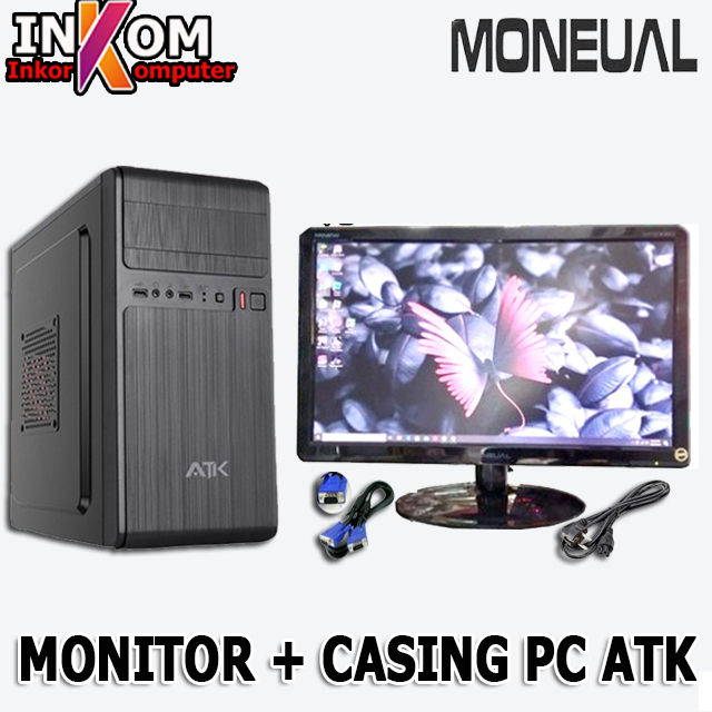 Jual Monitor LED Moneual 24 Inch PC CCTV Plus Casing PC Komputer ...