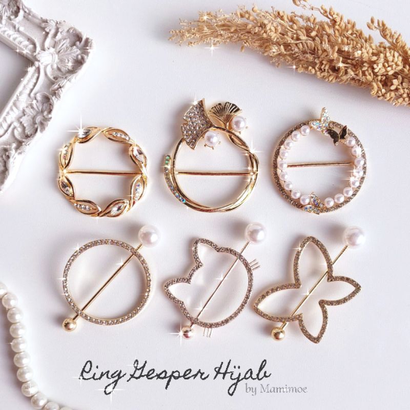 Jual Ring Gesper Hijab / Ring Hijab Import / Ring Jilbab Cantik / Ring ...